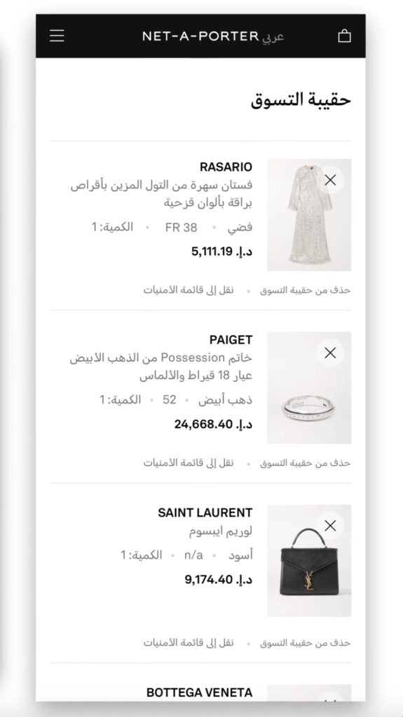 Net-A-Porter Launches a Localised Platform for the Middle East - A&E ...