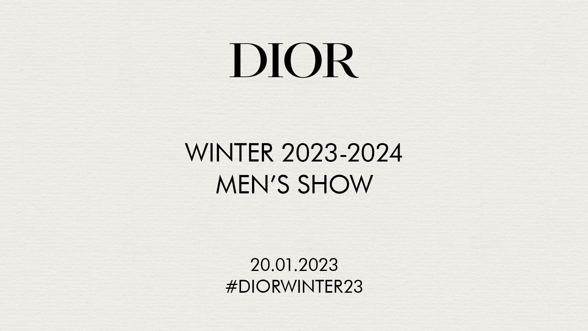 Watch The Dior Men Fall 2023 Show Live - A&E Magazine