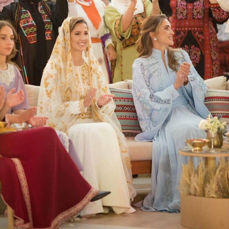 This Is The Saiid Kobeisy Gown Queen Rania Wore To Princess Rajwa Al ...